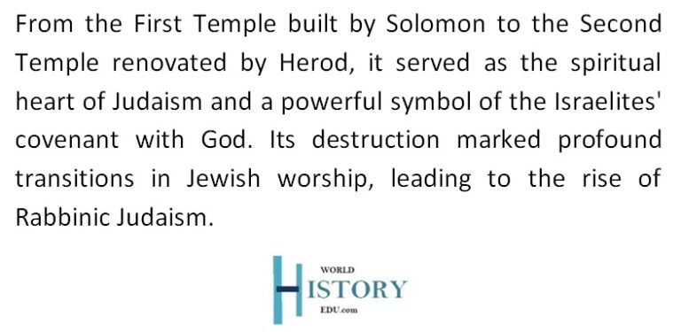 The Temple in Jerusalem - World History Edu