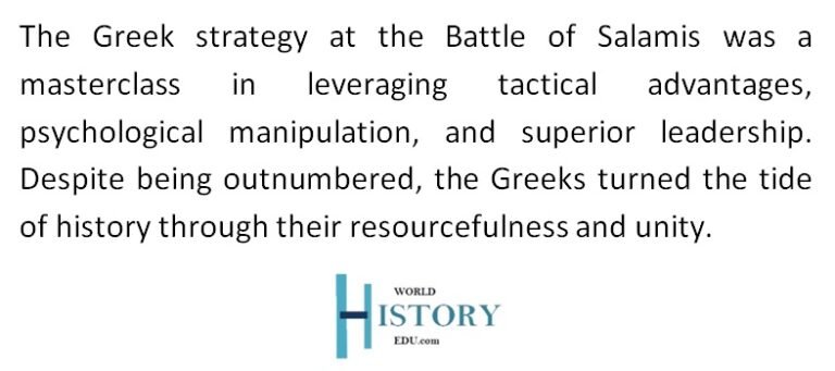 Strategy used by the Greeks at the Battle of Salamis in 480 BCE - World ...