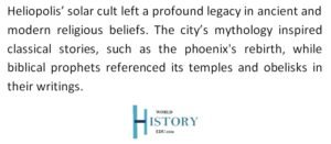Ancient Egyptian City of Heliopolis - World History Edu