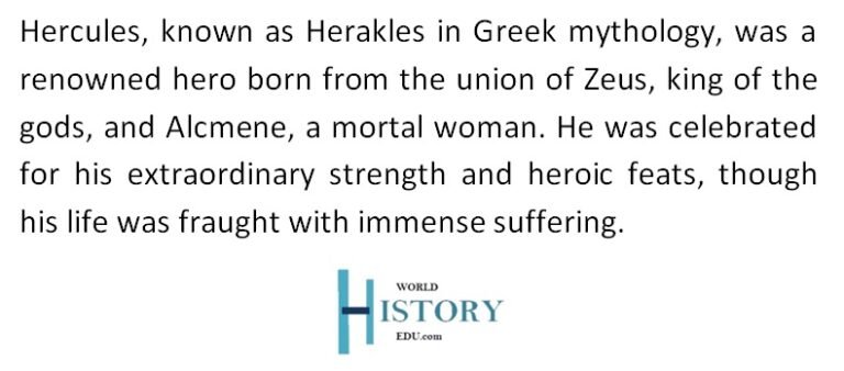 What do the myths and legend say about Hercules? - World History Edu