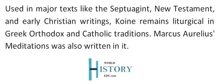Kione Greek: Origin Story and History - World History Edu