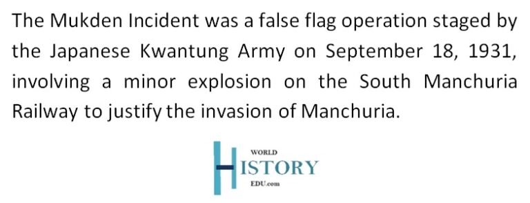 What was the Manchurian Incident of 1931? - World History Edu