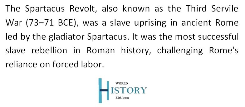 Events that triggered the Spartacus Revolt - World History Edu