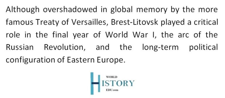 The Treaty of Brest-Litovsk - World History Edu