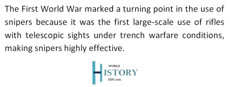 Snipers and the Scoped Rifles Used in World War I - World History Edu