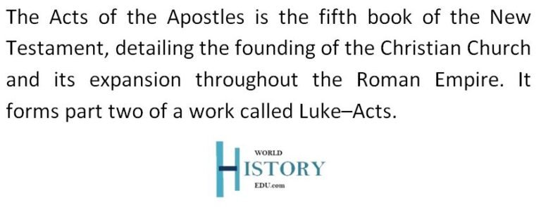 Acts of the Apostles - World History Edu