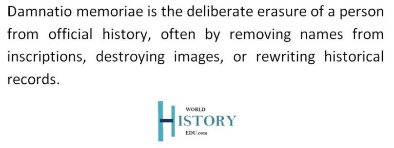 What is the meaning of the Latin phrase "Damnatio memoriae"? - World ...