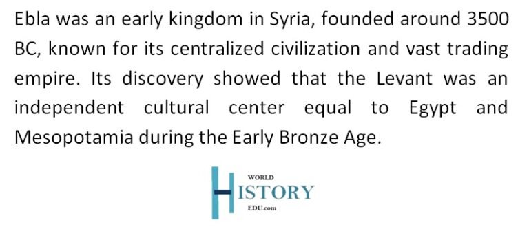 History of Ebla - World History Edu