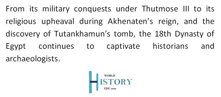 Eighteenth Dynasty of Egypt - World History Edu