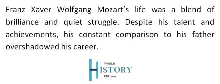 Franz Xaver Wolfgang Mozart - World History Edu