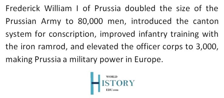 Frederick William I of Prussia - World History Edu
