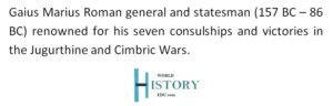 Roman General and Statesman Gaius Marius - World History Edu