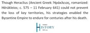 Byzantine Emperor Heraclius - World History Edu