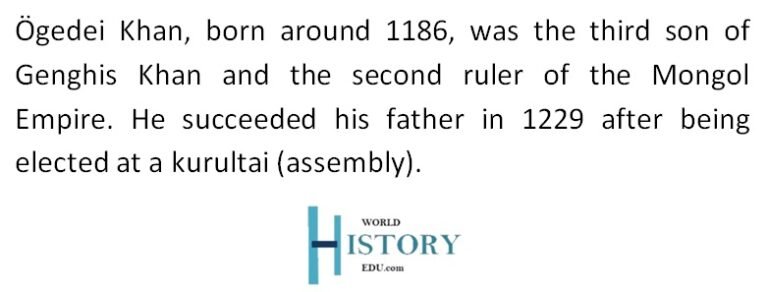 Ögedei Khan - World History Edu