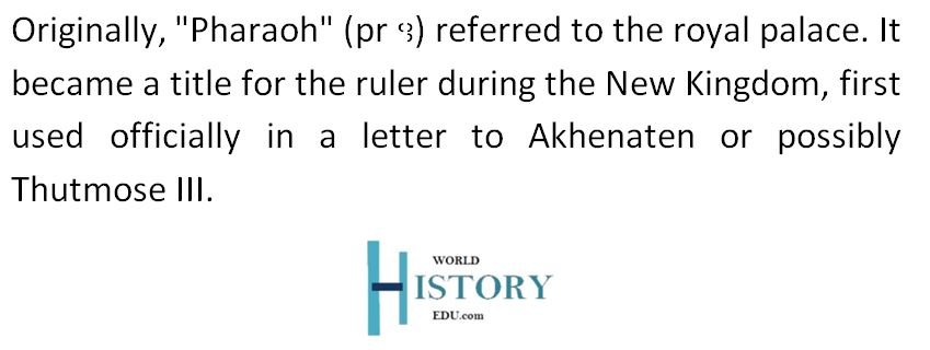 Ancient Egyptian Pharaohs - World History Edu