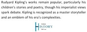 English Novelist and Poet Rudyard Kipling - World History Edu