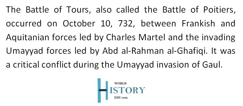 Battle of Tours in 732 - World History Edu