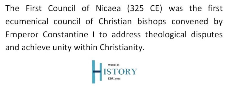 First Council of Nicaea - World History Edu