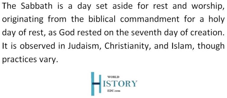 History of the Sabbath: When and how did it begin? - World History Edu