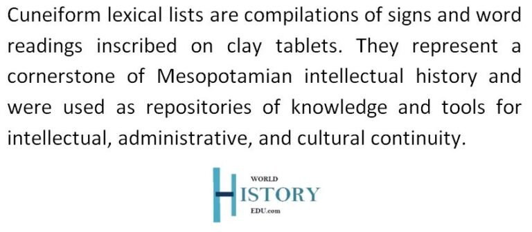 What are Cuneiform Lexical Lists? - World History Edu