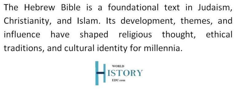 History of the Hebrew Bible - World History Edu