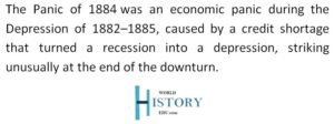 What was the Panic of 1884? - World History Edu