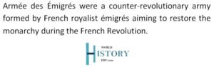 Armée des Émigrés - World History Edu