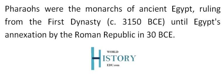 Ancient Egyptian Pharaohs - World History Edu