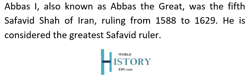 Abbas The Great World History Edu