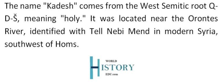 Ancient City of Kadesh - World History Edu