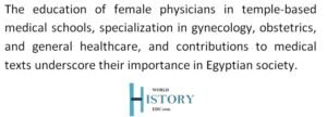 Female Physicians in Ancient Egypt - World History Edu