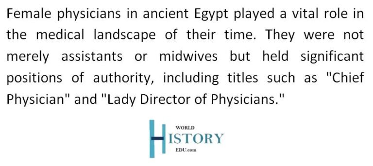 Female Physicians in Ancient Egypt - World History Edu