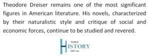 American Novelist and Journalist Theodore Dreiser - World History Edu