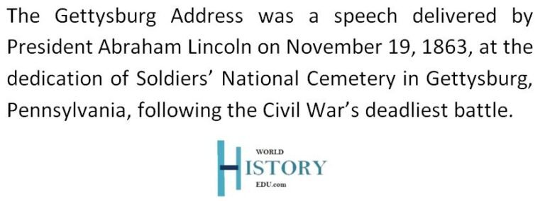 History of the Gettysburg Address - World History Edu