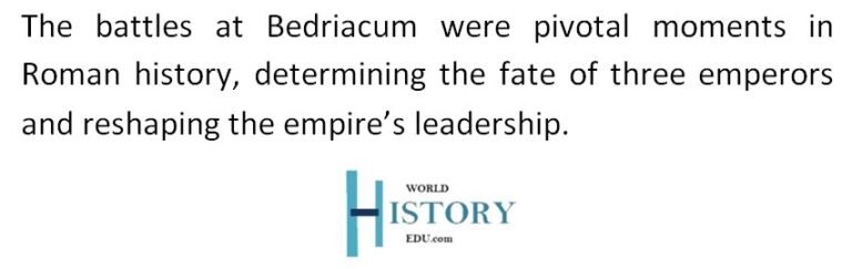 Battles of Bedriacum in AD 69 - World History Edu