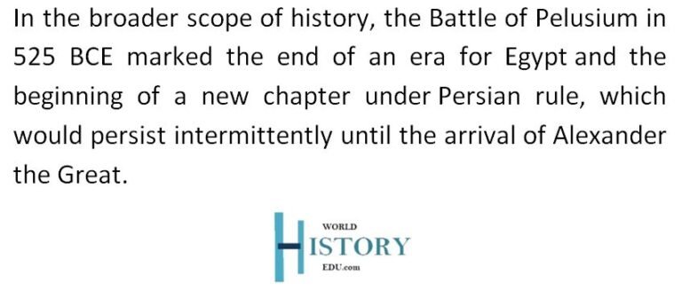The Battle of Pelusium in 525 BCE - World History Edu