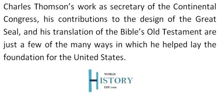 Founding Father Charles Thomson - World History Edu