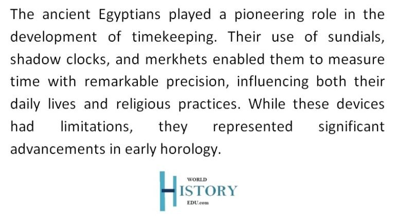 Timekeeping in Ancient Egypt - World History Edu