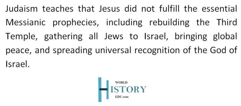Reasons Judaism rejects Jesus as the Messiah - World History Edu