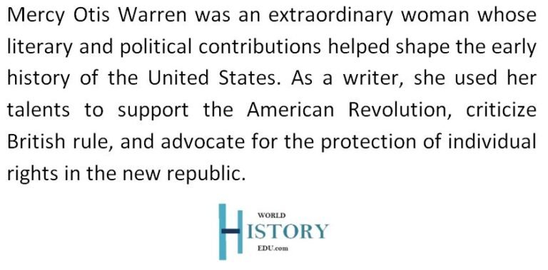 Mercy Otis Warren - World History Edu
