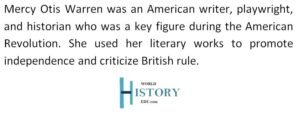 Mercy Otis Warren - World History Edu