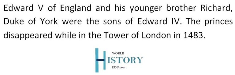Princes in the Tower - World History Edu