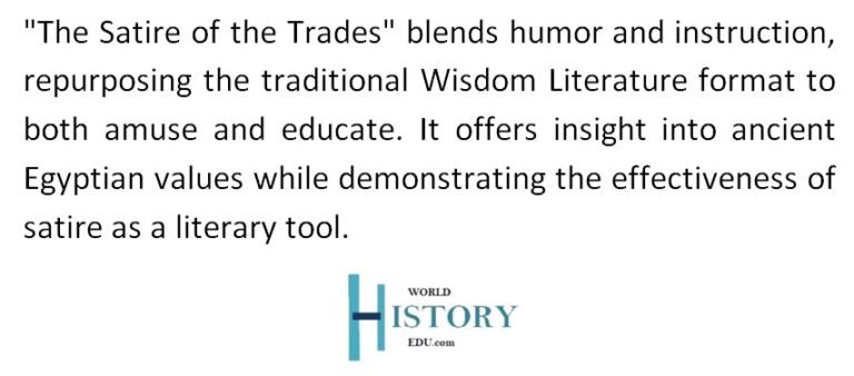 The Satire of the Trades - World History Edu