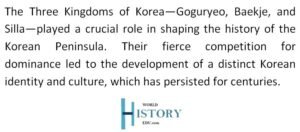 Three Kingdoms of Korea - World History Edu