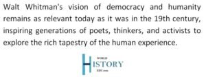 American Poet and Essayist Walt Whitman - World History Edu