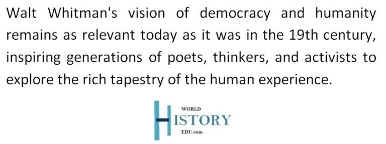 American Poet and Essayist Walt Whitman - World History Edu