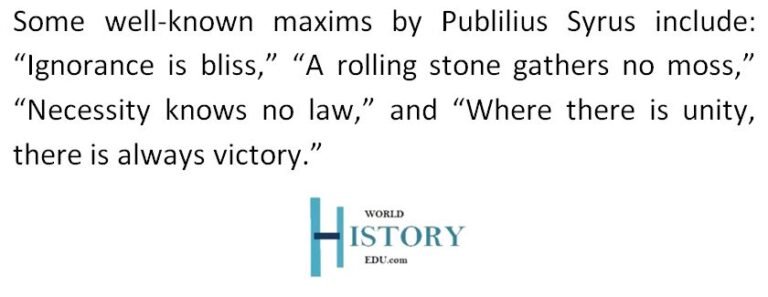 Latin Writer Publilius Syrus - World History Edu