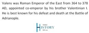 Roman Emperor Valens - World History Edu